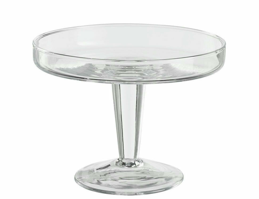 Сервировочное блюдо, подставка для торта танси, стекло, 20 см, Edelman