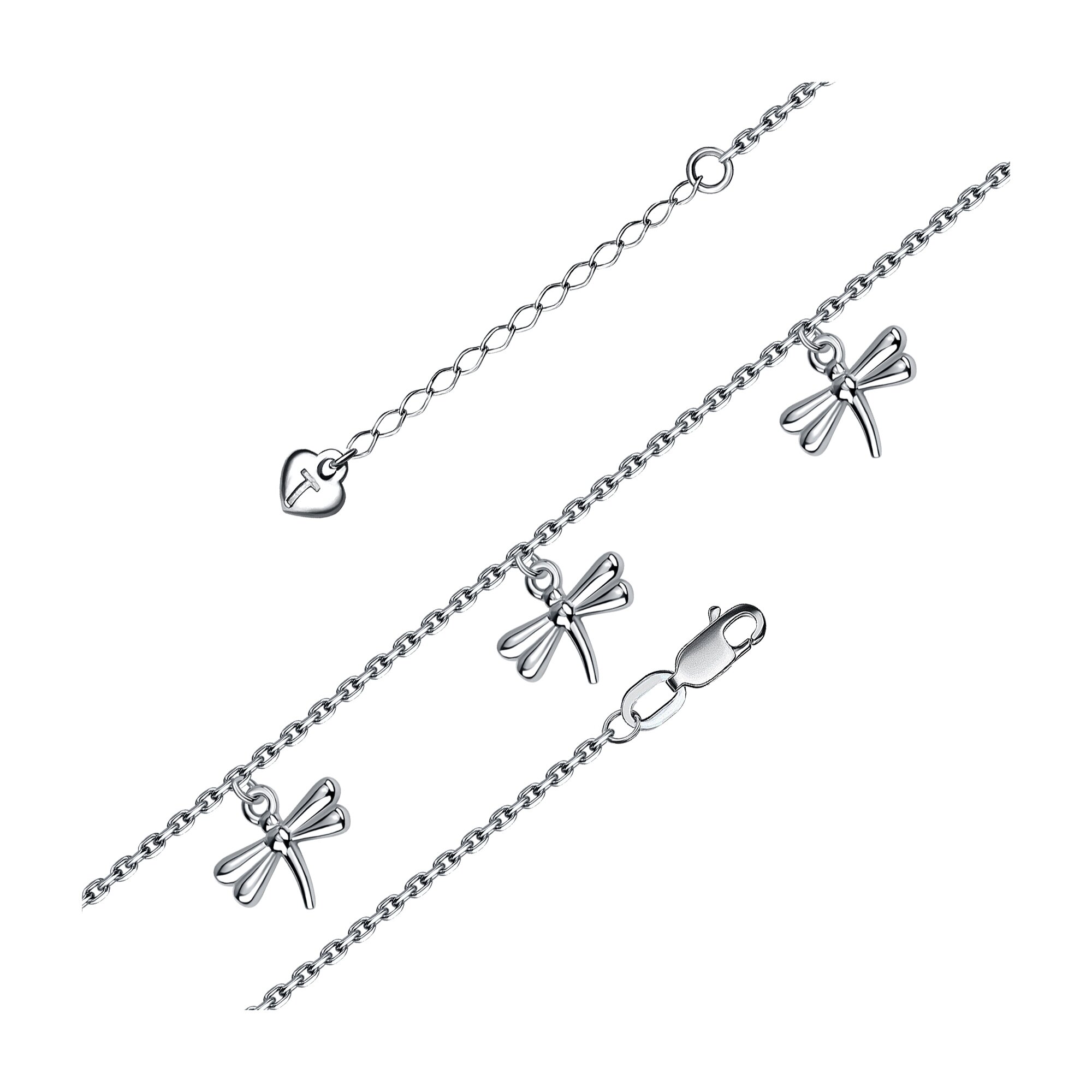 Браслет, серебро, 925 проба, родирование