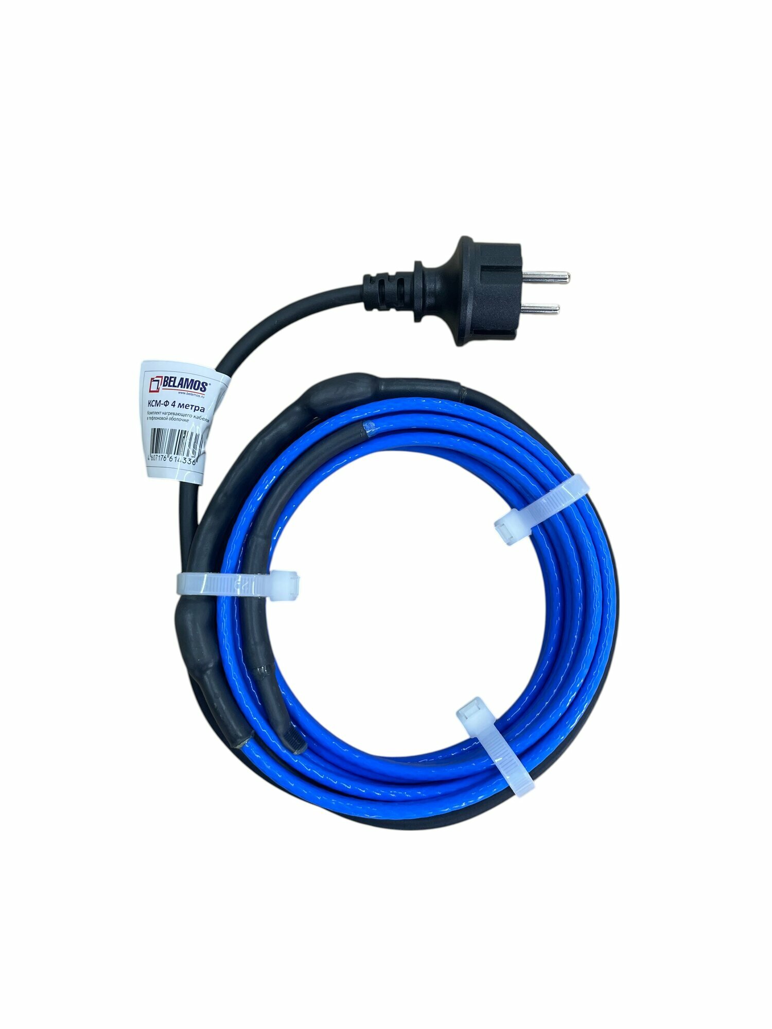 Греющий кабель Belamos КСМ-Ф15, 4 метра, саморегулирующийся, установка в трубу
