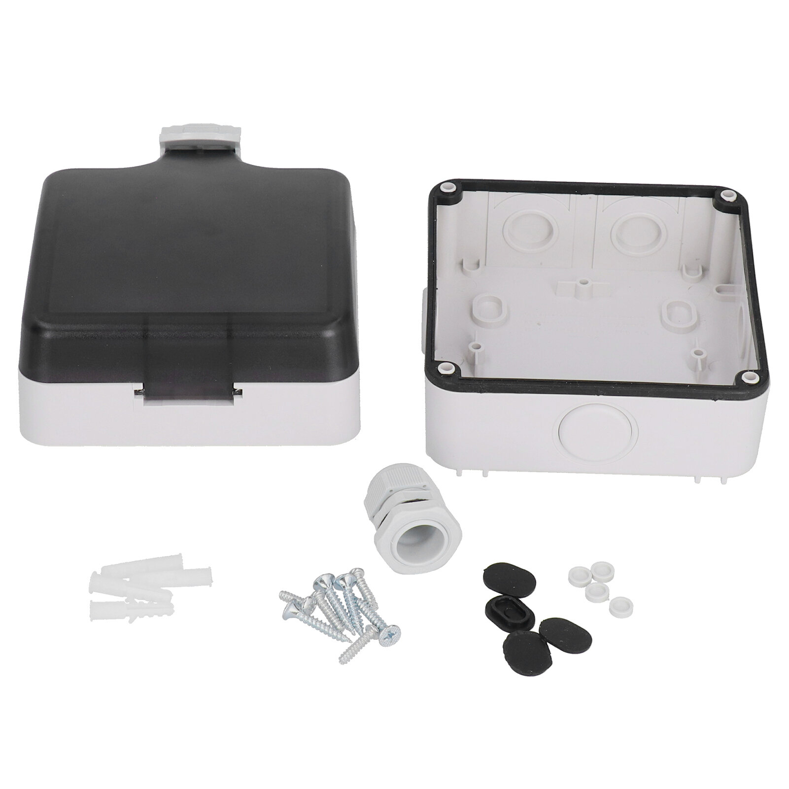 Уличная водонепроницаемая коробка для розеток и выключателей, корпус IP66, многофункциональный, 5 отверстий, защита от дождя.