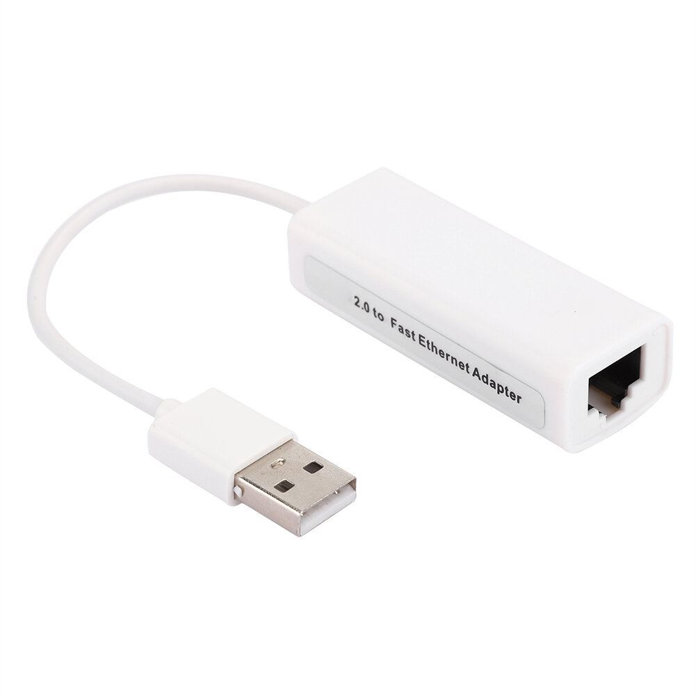 USB2.0 Ethernet-Адаптер RJ45 Белый ABS RTL8152B С чипом Внешняя Сетевая карта компьютера