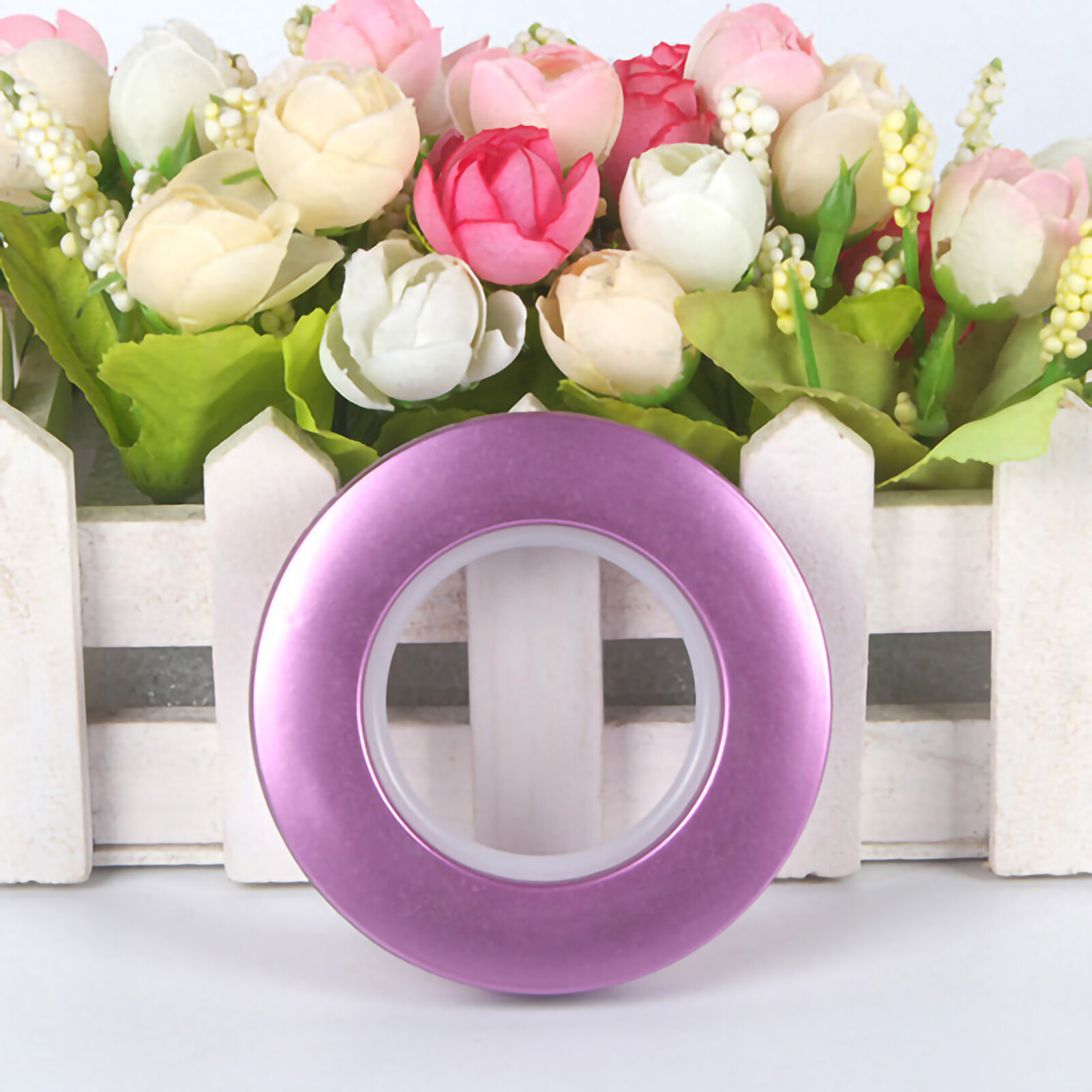 Plastic Curtain Ring Grommets Silencer Sliding Dressing Door Round Shower for HouseholdMatte Purple