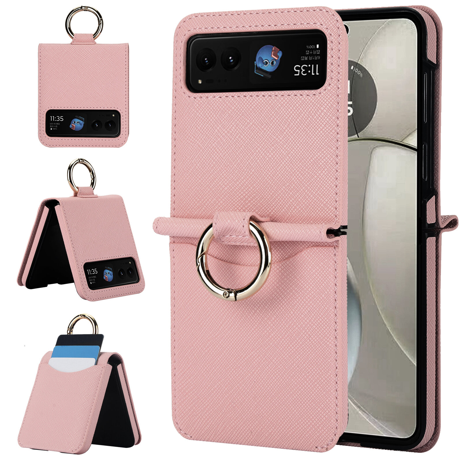 Подходит для Motorola Razr 40 / Моторола Разр 40 Модный Чехлы для телефонов, раскладушка чехол для телефона кошелек, Разр 40, подставка, soft touch,360° Полная защита, кобура, резина, пластик