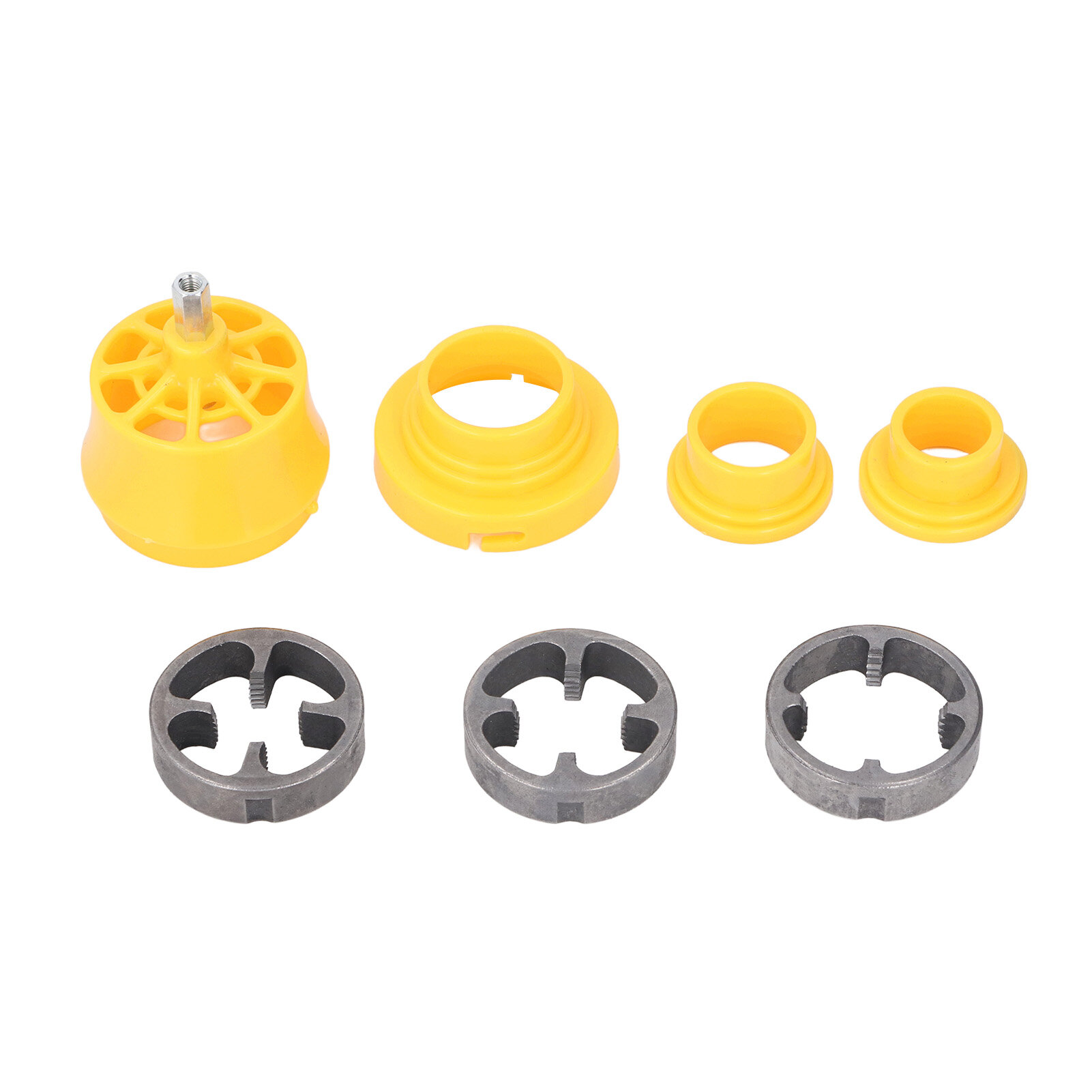 Набор инструментов для нарезания резьбы на ПВХ трубах: электрическая дрель, устройство для нарезания резьбы на водопроводных трубах, 3 плашки 1/2 3/4 1 дюйм.