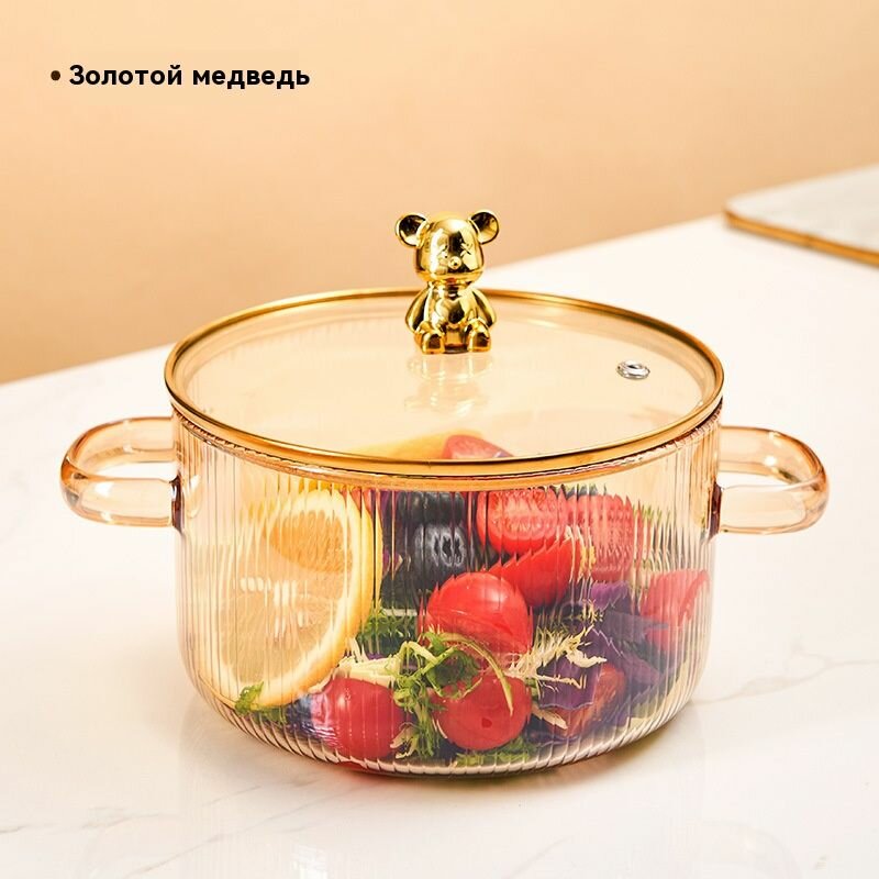 Кастрюля, Стекло, Закаленное стекло, 1,75 л