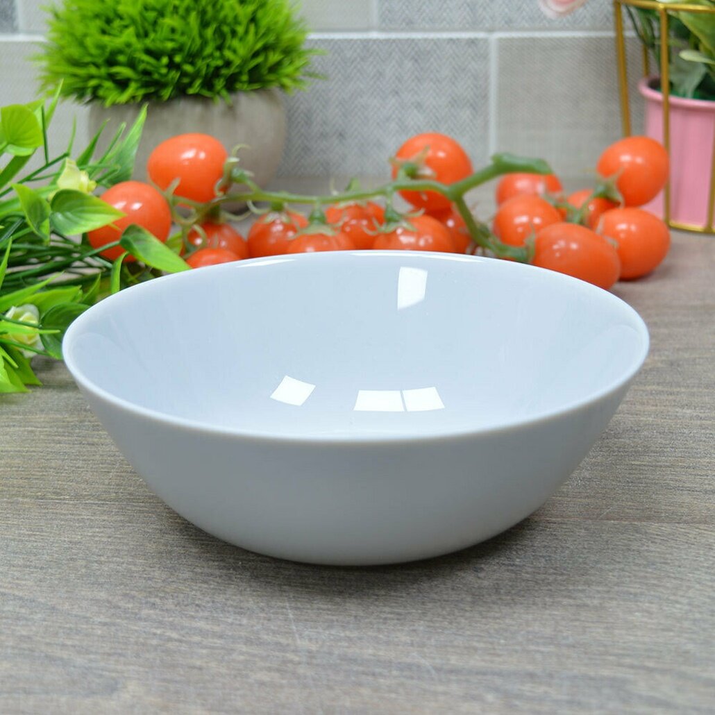 Салатник LILLIE GRANIT 16см, стеклокерамика, белый, глубокий, стильный