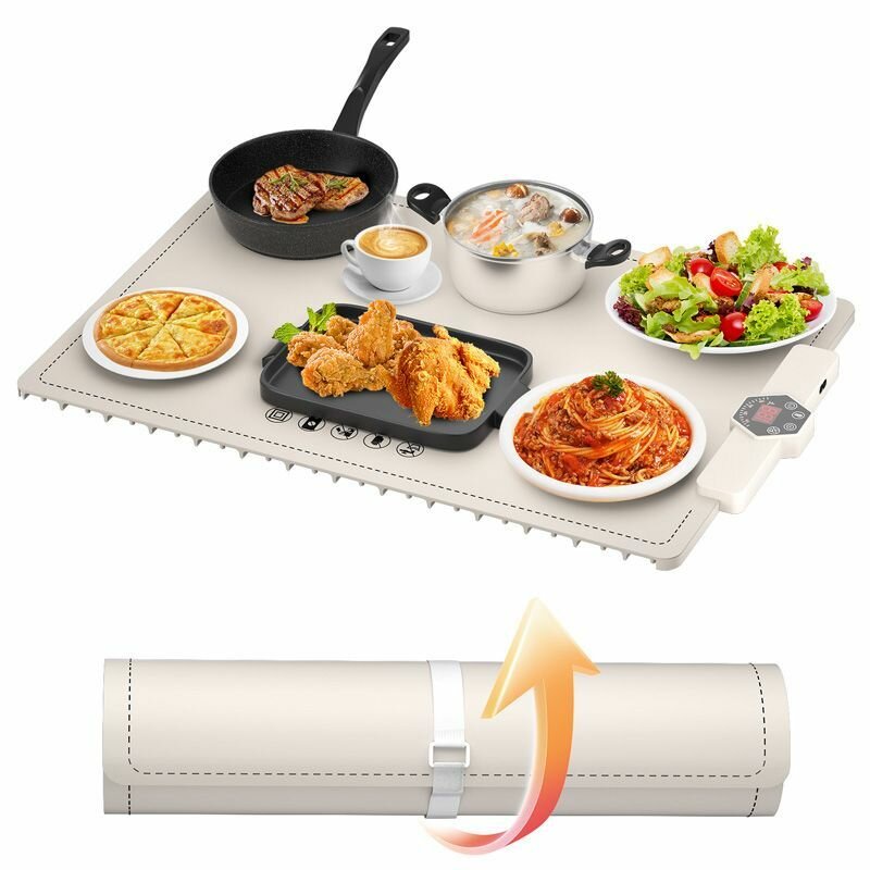 Дома многофункциональный домашний коврик подогрева еды умный термостат складной для удобного хранения