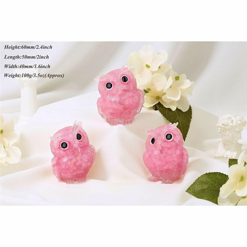 6,1 см. Статуя совы естественный заживающий кристаллический орнамент