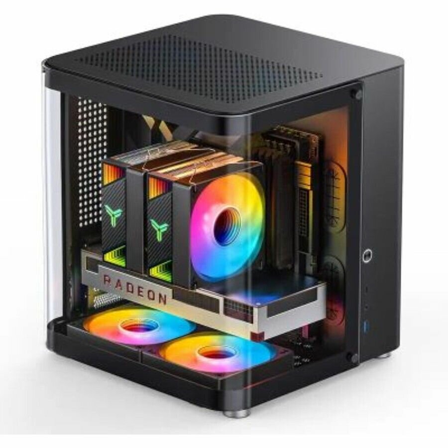 Компьютерный корпус JONSBO TK-1 2.0 (TK-1 2.0 BLACK) черный - Mini Tower, micro-ATX, mini-ITX, USB 3.2 Gen 1 Type-C
