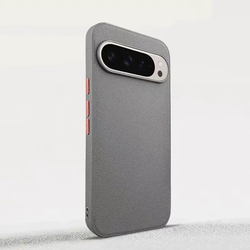 Кожаный полный защитный чехол премиум-класса для Google Pixel 10 9 Pro Серый, GRAY, Pixel 10 Pro XL