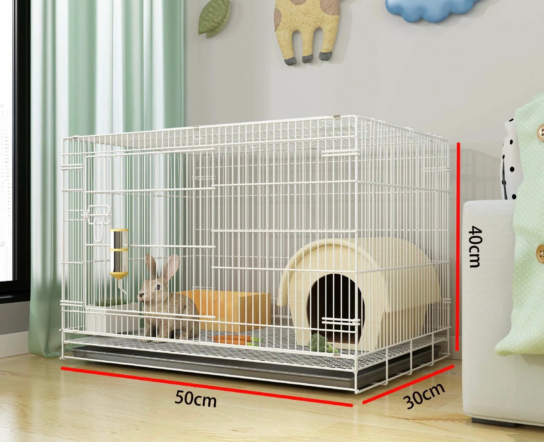 Крытая разборная клетка для кроликов