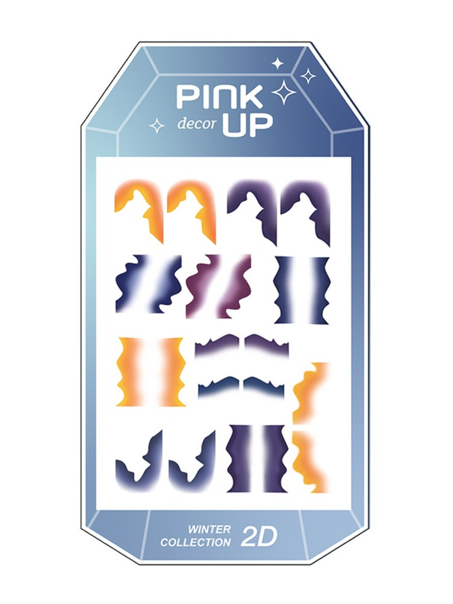 Наклейки для ногтей PINK UP DECOR WINTER COLLECTION 2D переводные тон 151