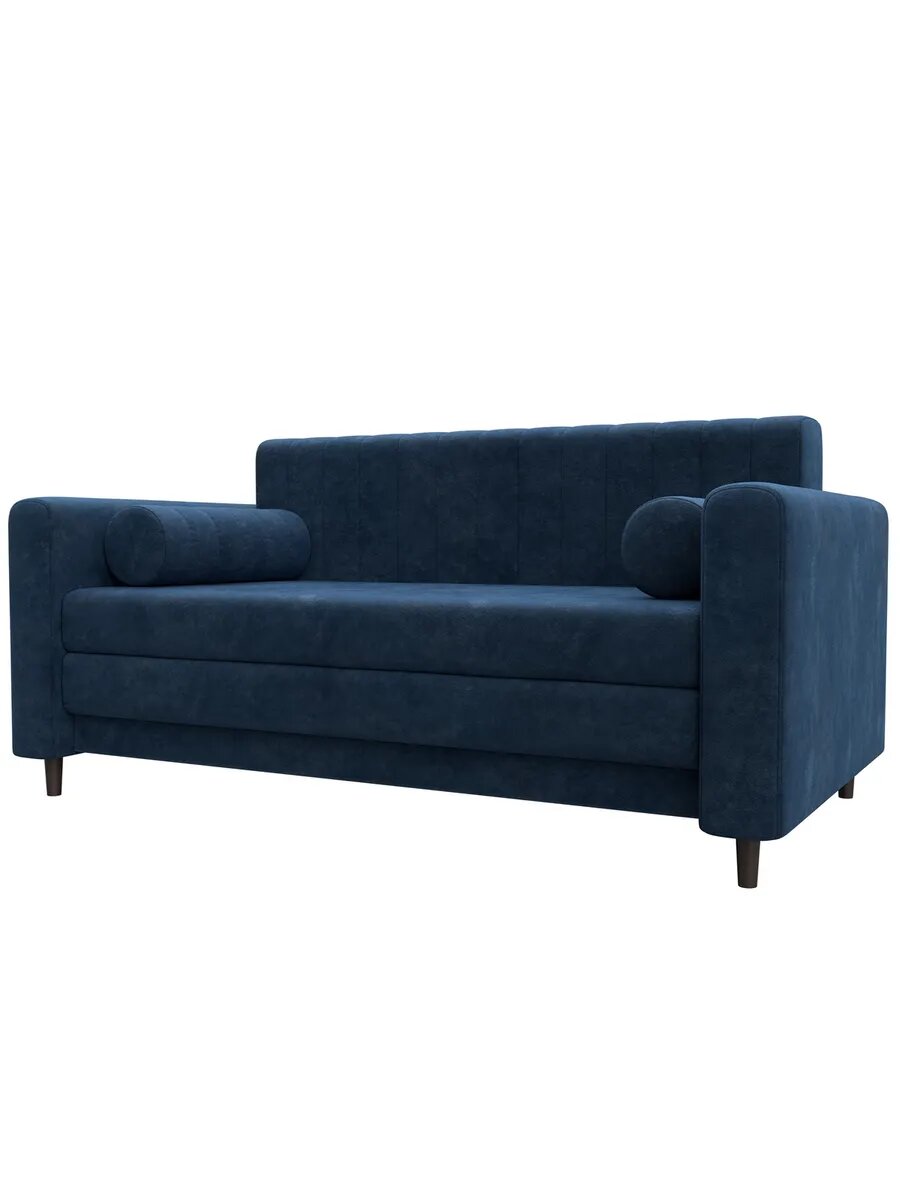 Диван прямой Браун со спальным местом 137х199 см, на ножках, две декоративные подушки, велюр