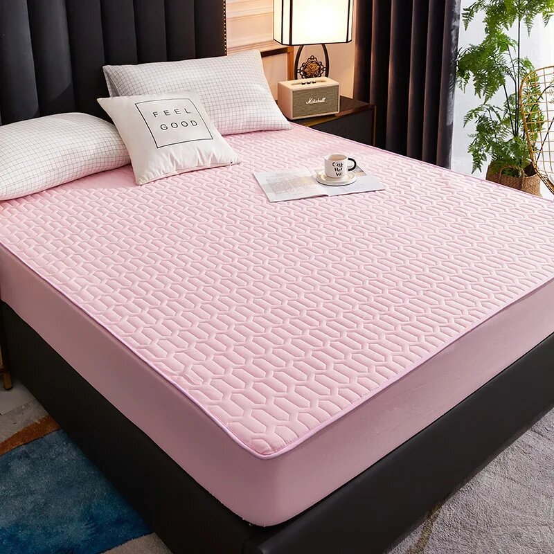 Водонепроницаемый наматрасник mtuove 100% полиэстер Розовый, 2pillowcase 48x74cm, Розовый