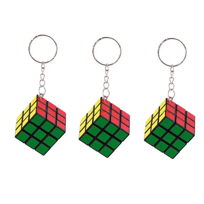 Мини кубик Рубика пластиковый набор из 12 штук, 3 pcs, Унисекс