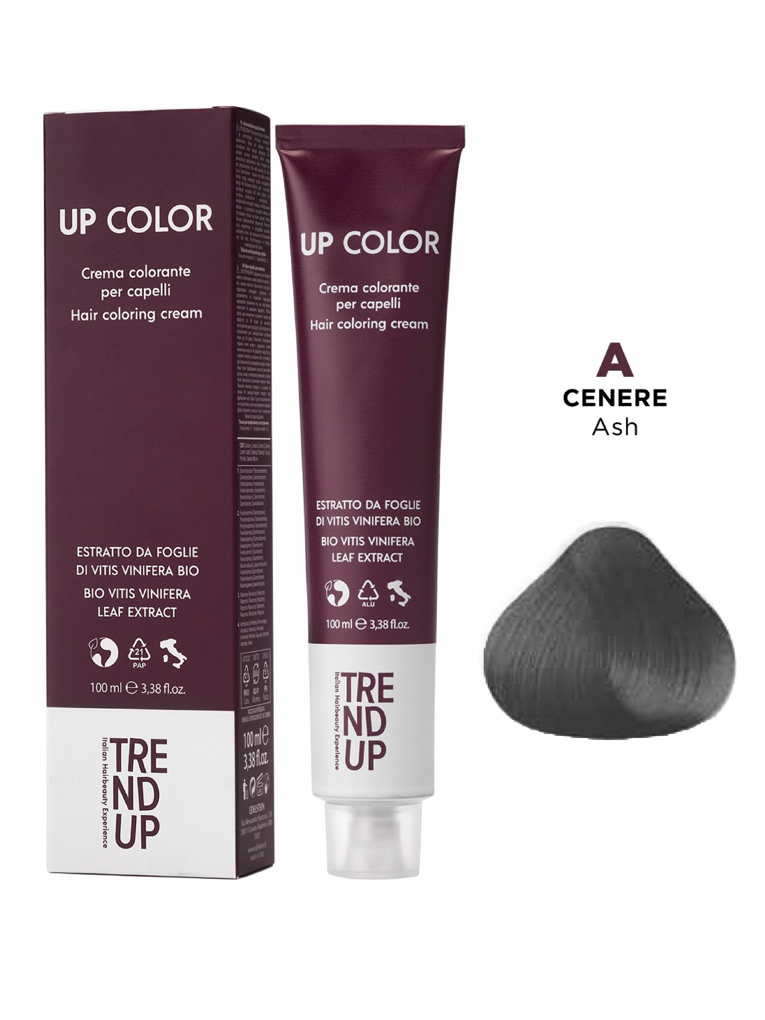 Краска для волос, Корректор, А (Ash) Пепельный, Профессиональная, TREND UP UP COLOR, 100 мл