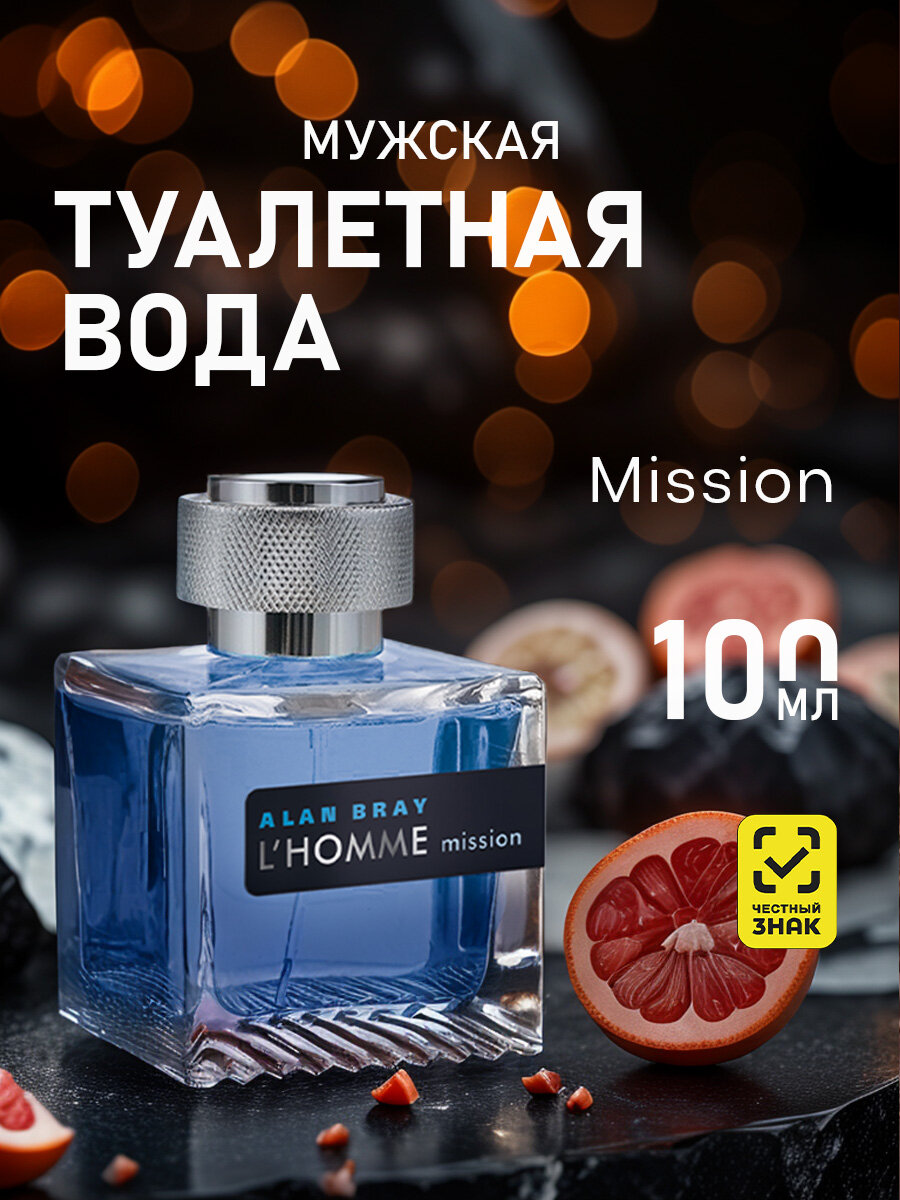 Парфюмерная вода мужская Alan Bray фужерная L'Homme Mission 100мл