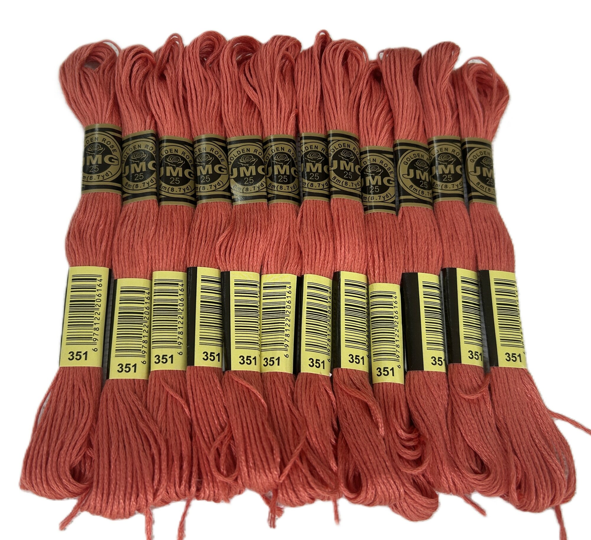 Нитки для вышивания JMC мулине (150-3866) 100% полиэфир 12 штук x 8 м