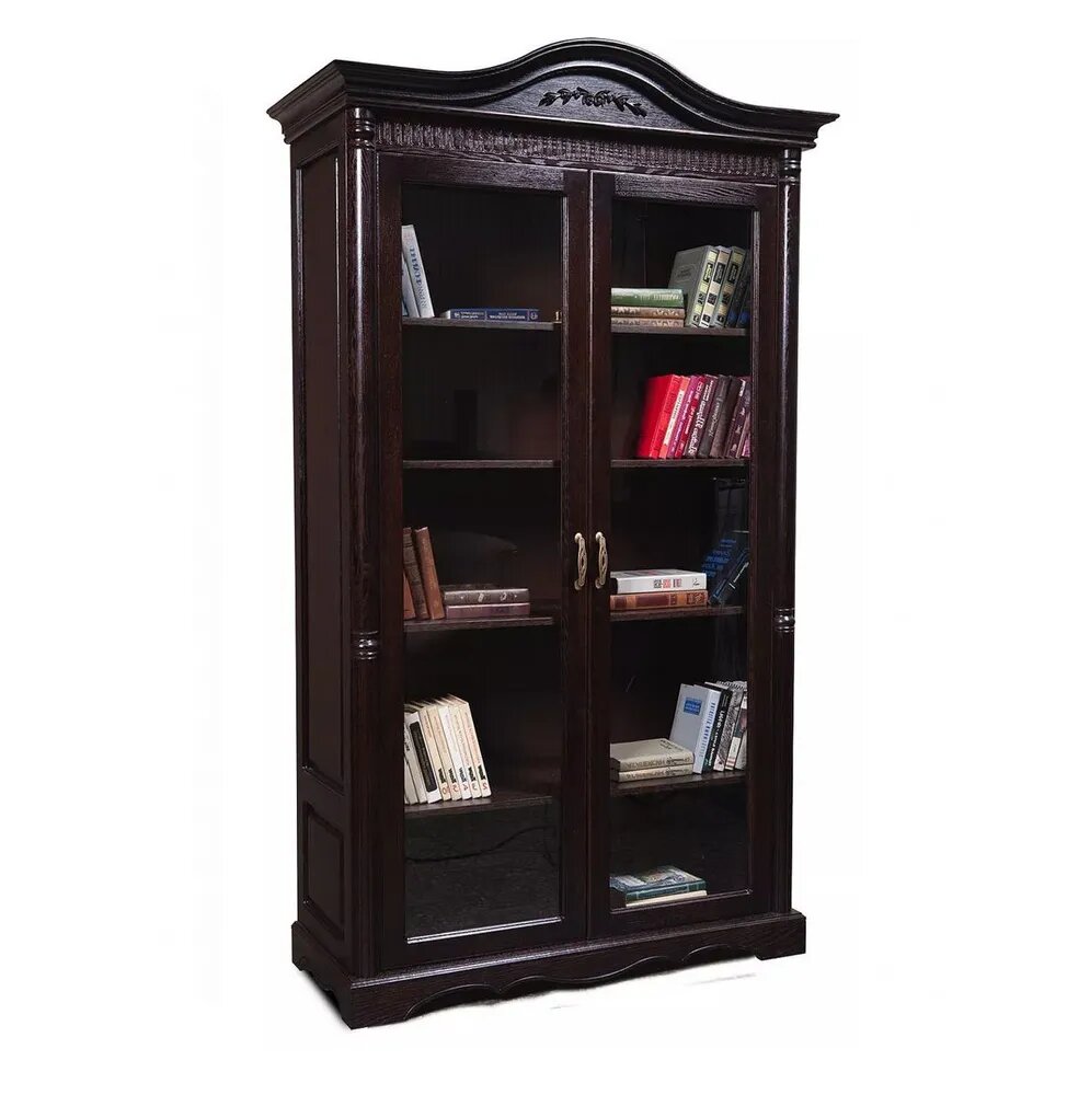 Шкаф книжный Паола рианна 012 из массива сосны 120х50х220 см, бордовый