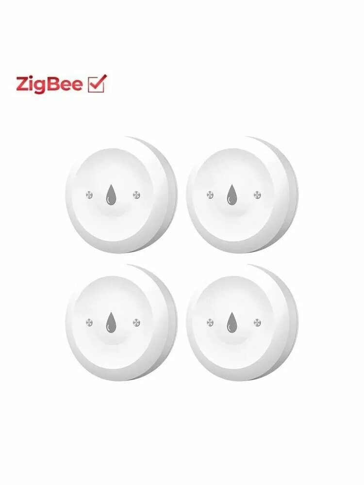 Датчик утечки воды ZigBee Датчик влаги, протечки, дождя,4 шт.