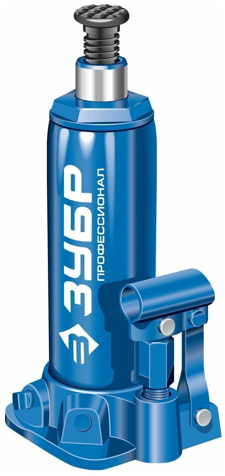 ЗУБР 6 т, 215 - 415 мм, бутылочный гидравлический домкрат в кейсе, Профессионал (43060-6-K) (Домкраты)