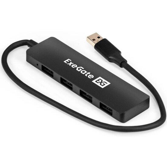 Разветвитель USB 3.0 Exegate DUB-4P/3 4порта, черный