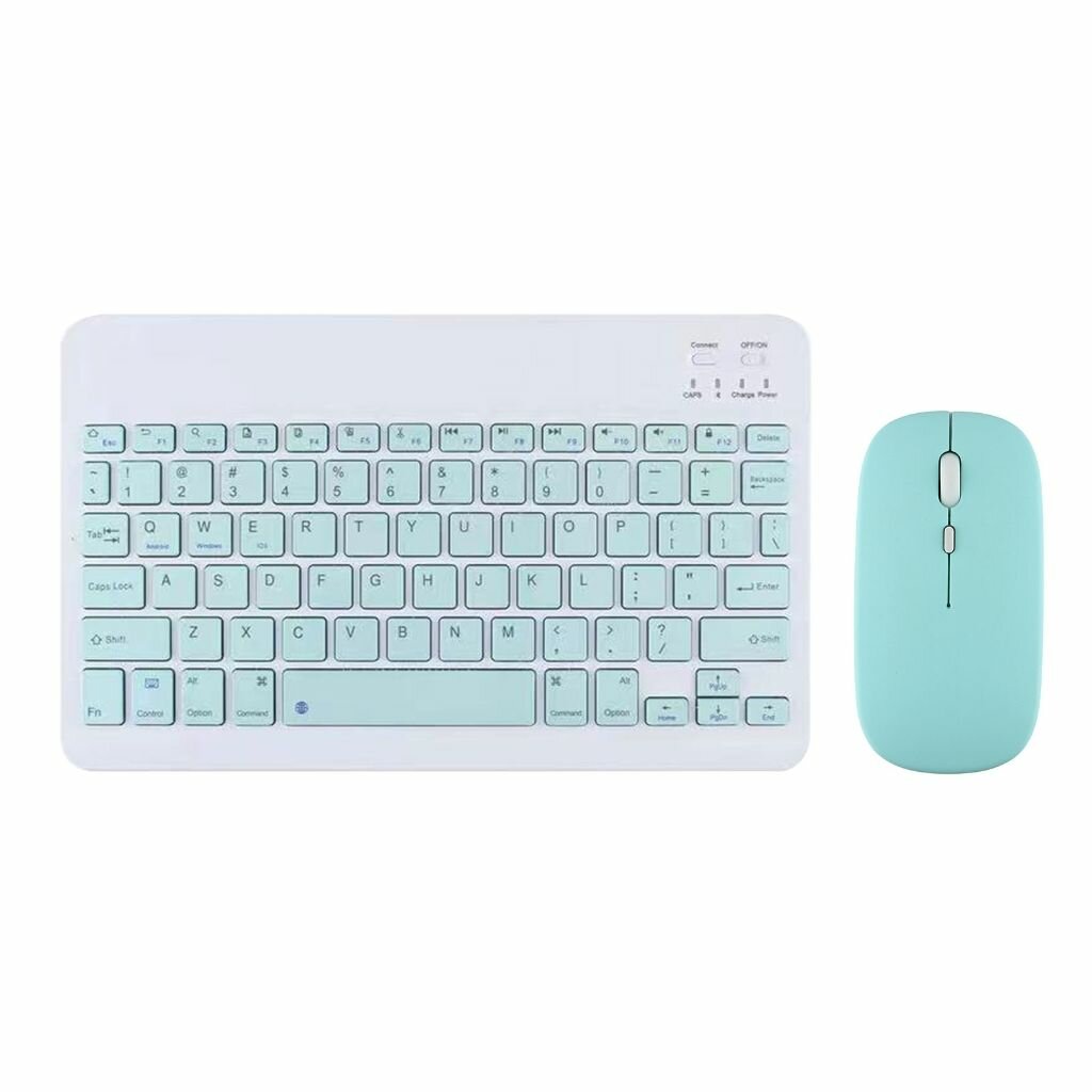 Аксессуары для клавиатуры и мыши, Беспроводная Bluetooth клавиатура и мышь для планшетов и смартфонов на Android/iOS - зеленая