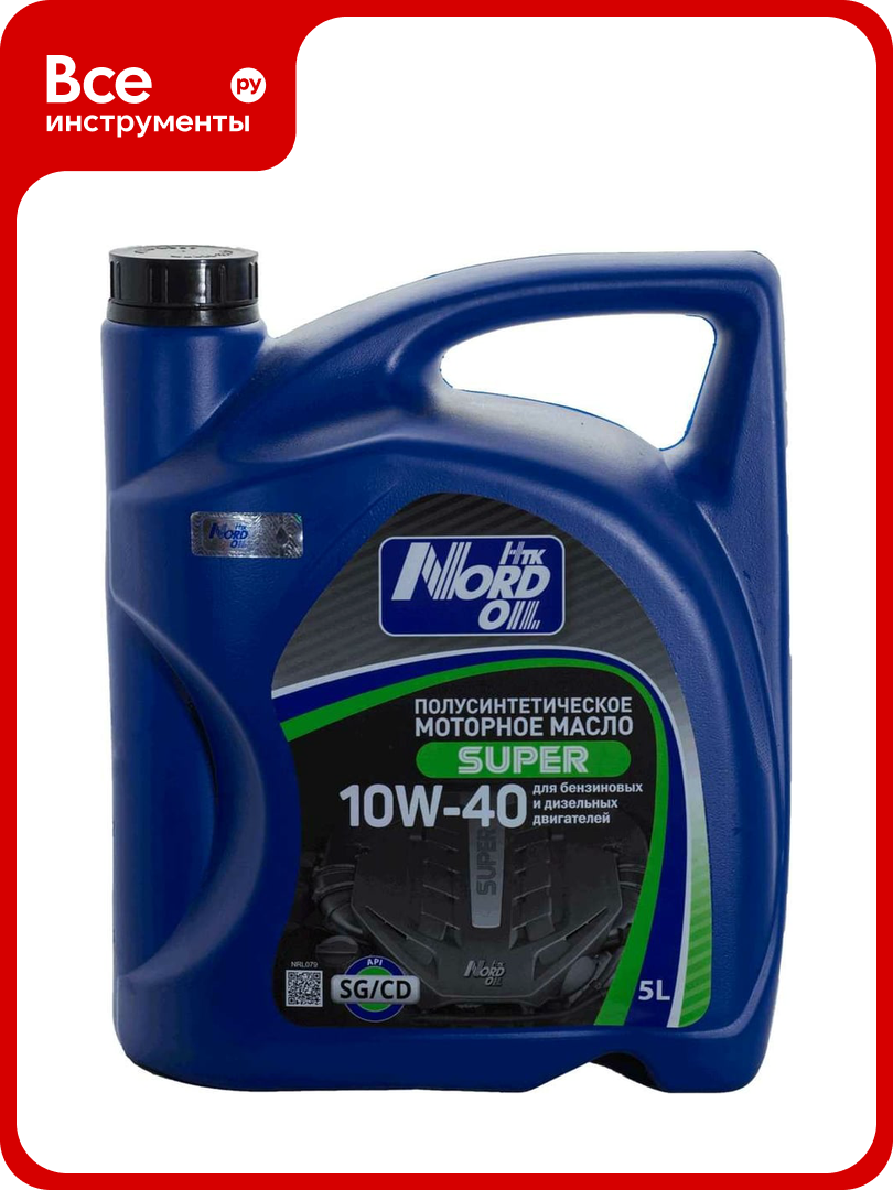 Моторное масло NORD OIL Super 10W-40 SG/CD 5л NRL079, применения
