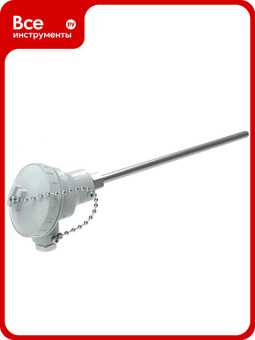 Датчик температуры (термопара) трид с ком. головкой ТП201-20/1400/ХА-И-А (-40…+800 гр.), 1400 мм