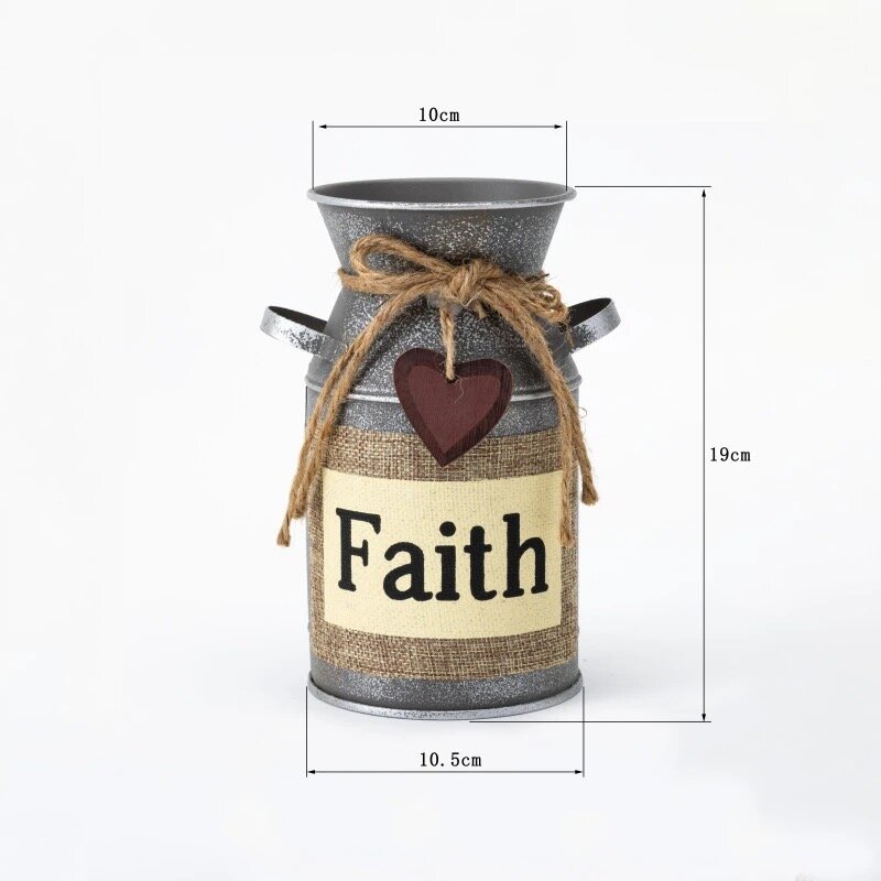 Ведро ERMETICA декоративное металлическое винтажное, корзина для фруктов