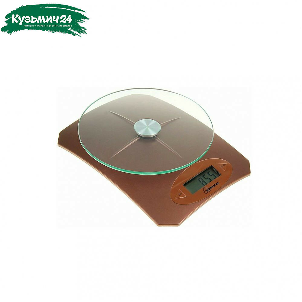 Весы кухонные Homestar HS-3002 электронные , стекло, пластик, 16х22 см, до 5 кг