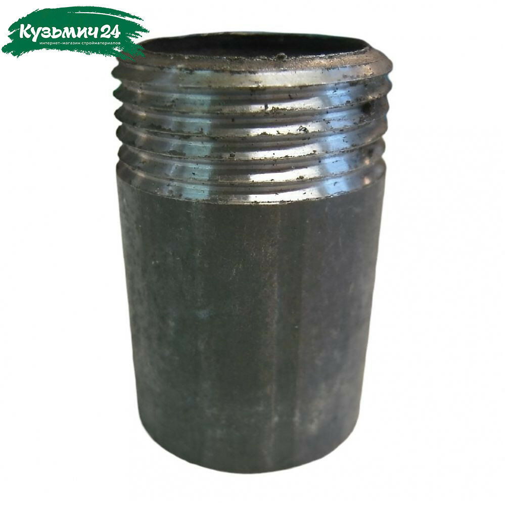 Полусгон резьбовой Dy=20, 3/4" НР, 16 бар, 211100411, черный, сталь