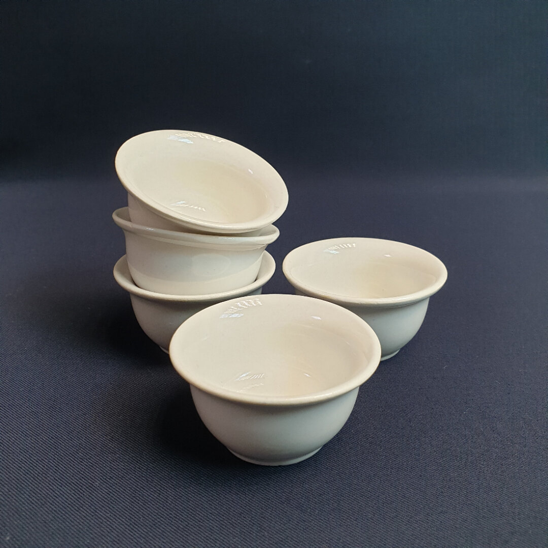 Набор из 5 соусников Конаково, фаянс 40 мл, винтаж СССР