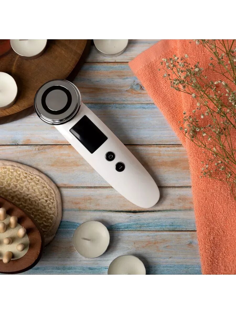 Массажёр для чистки лица LEM-03, ИК-подогрев, 500 мАч, USB