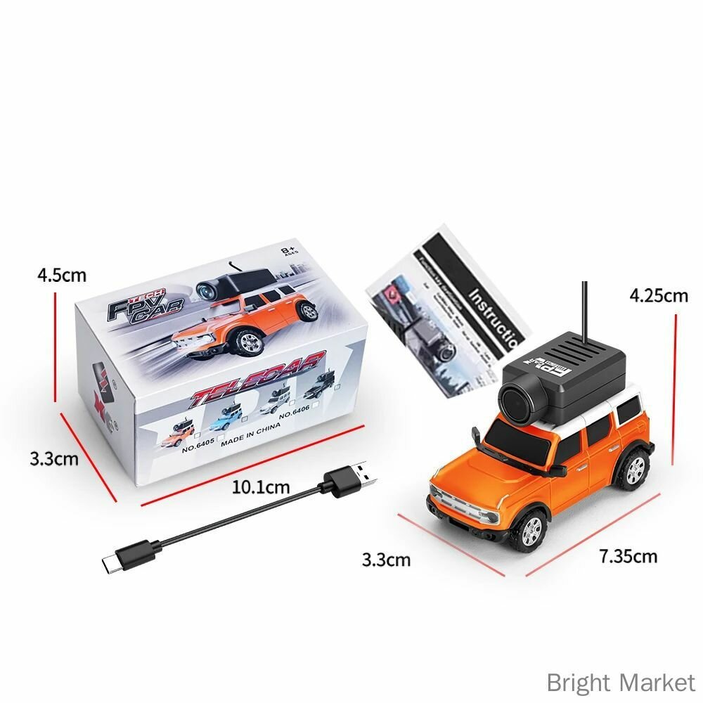 Радиоуправляемые машинки WLtoys 1:64 Mini 6405 с HD камерой, гоночный автомобиль 120 Широкоугольный 2.4G 720P с двойным управлением
