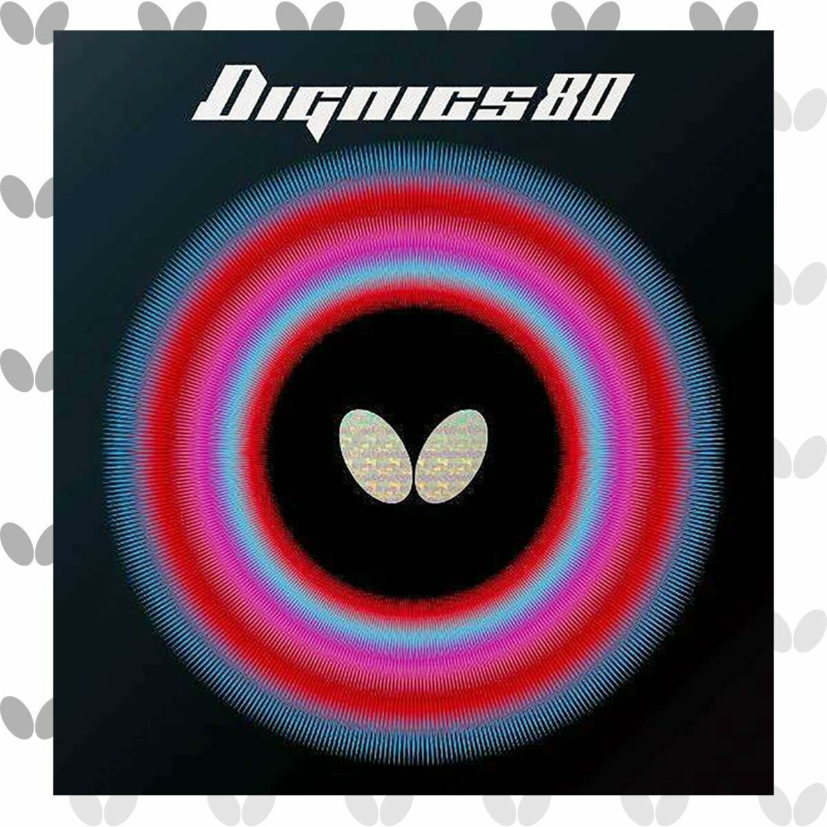Накладка для настольного тенниса BUTTERFLY dignics 80 black 1.9mm