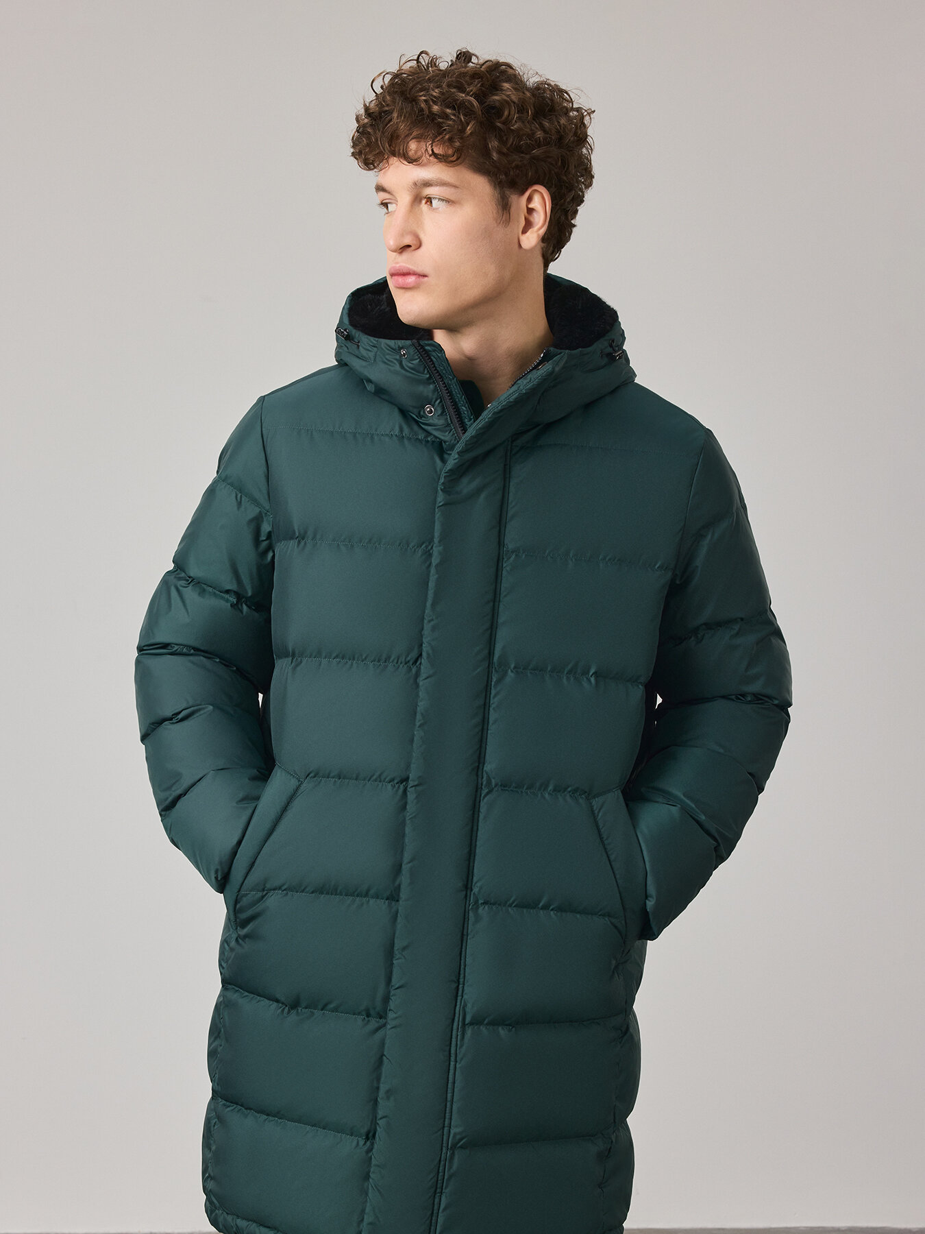 Пальто JUST CLOTHES, размер 54, зеленый — фото 1