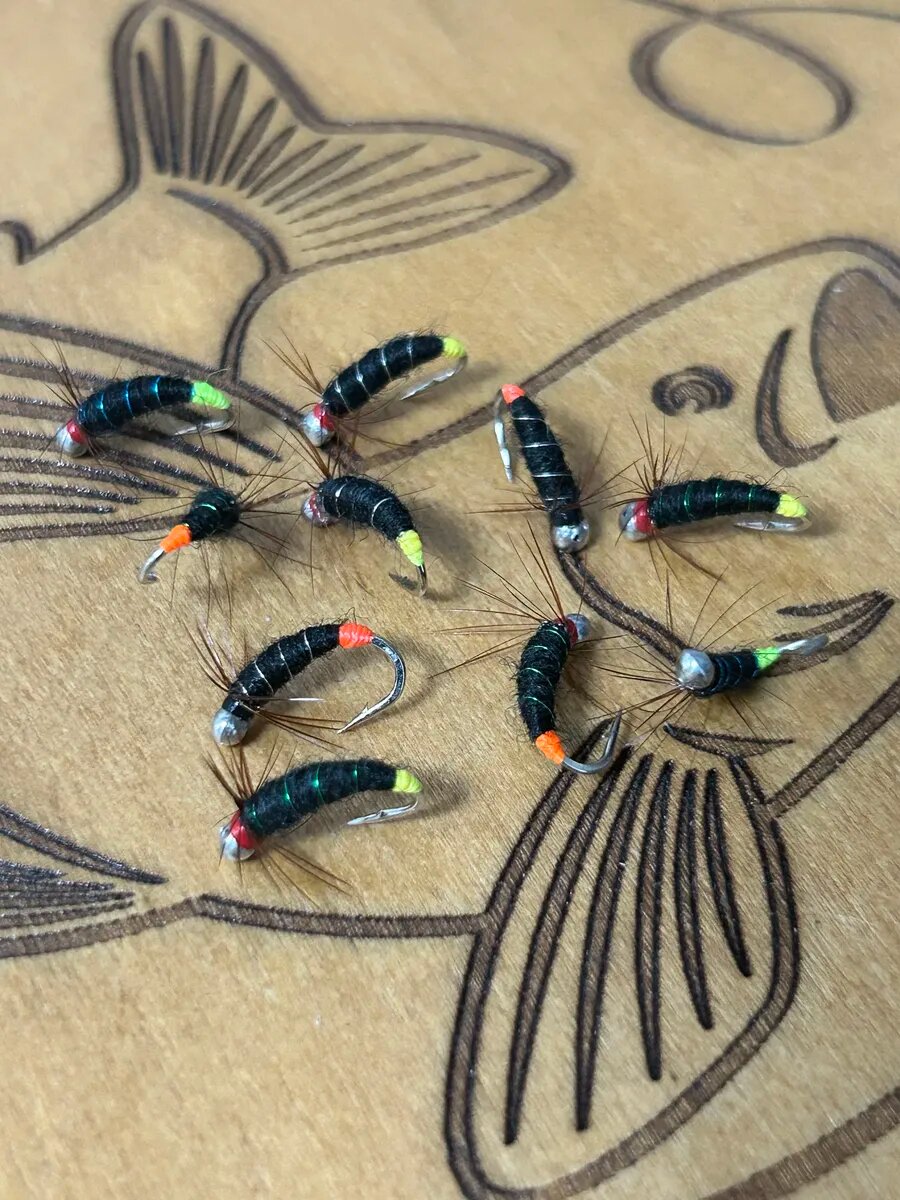 Мухи на хариуса и Ленка, 10 шт