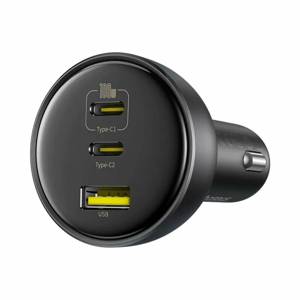 Автомобильное зарядное устройство для телефона в прикуриватель Baseus Superme Digital Display PPS Dual Quick Charger Car Charger, 100W, зарядка с дисплеем