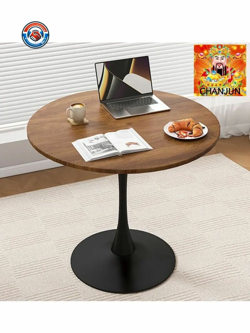 Стол обеденный и журнальный, массив дерева и конструкция из плотной ДВП и металла, для гостиной и кафе, размеры ширина 60/70/80 см, универсальный столик для фуршетов и чаепитий