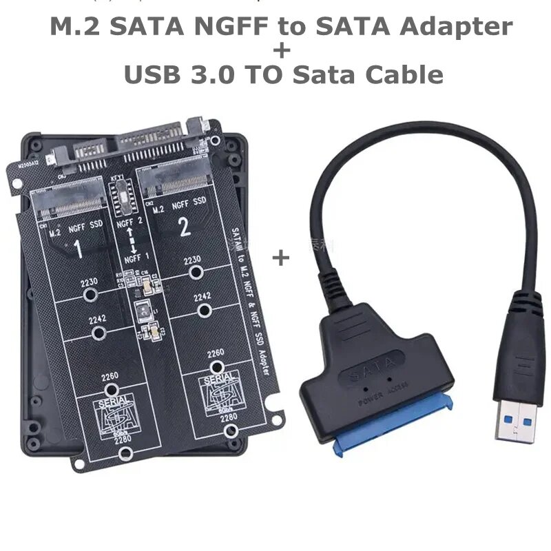 CableCC конвертер M.2 NGFF в SATA 2.5", max 4 ТБ Adapter Cable