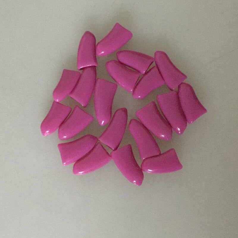 Надежные и милые 20 шт. капы для когтей собак и кошек для безопасной защиты и чистоты лап, фиолетовые-XS