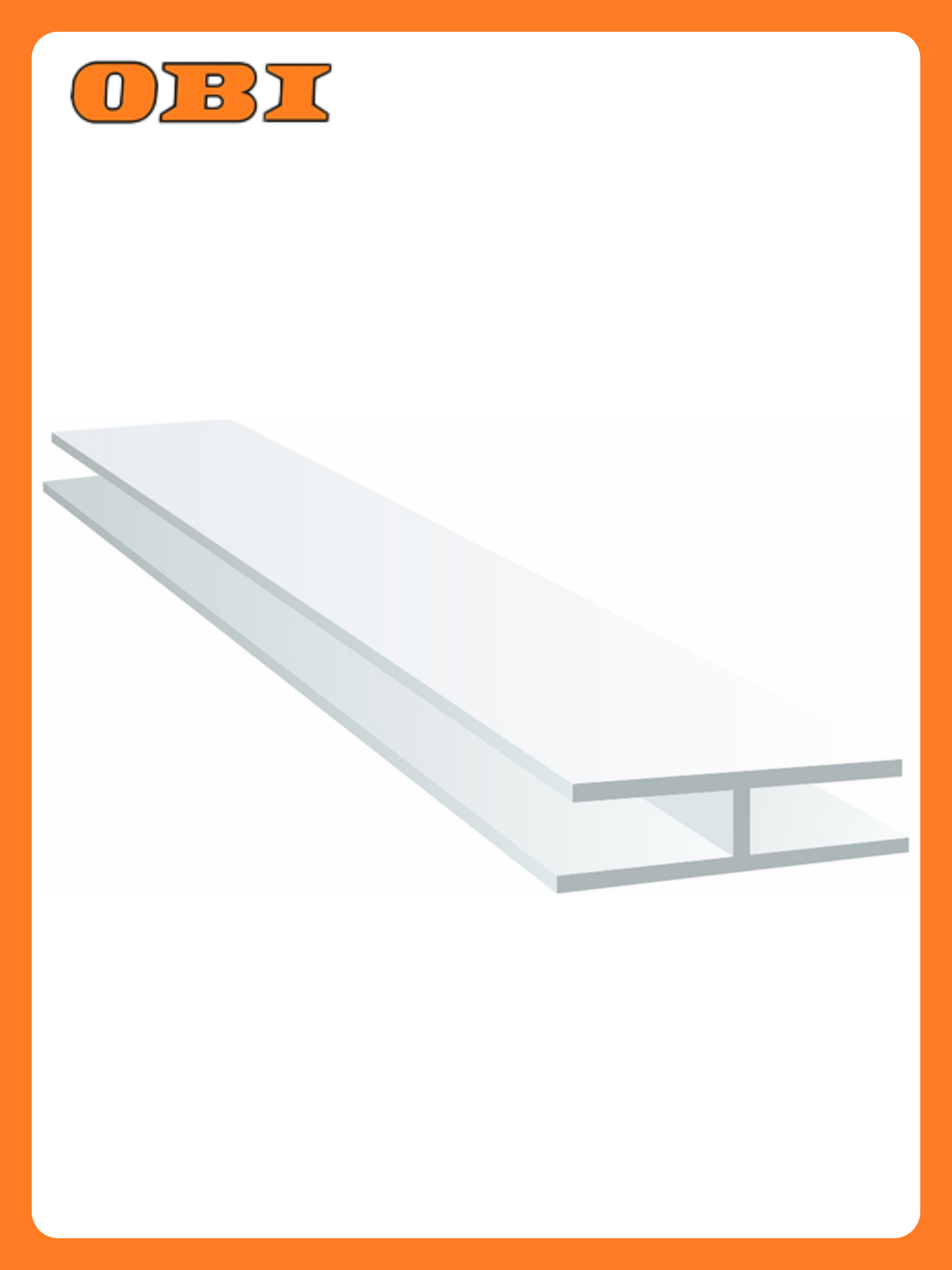 Профиль соединительный Stella, для ПВХ панелей, белый, 10 мм, 3 м