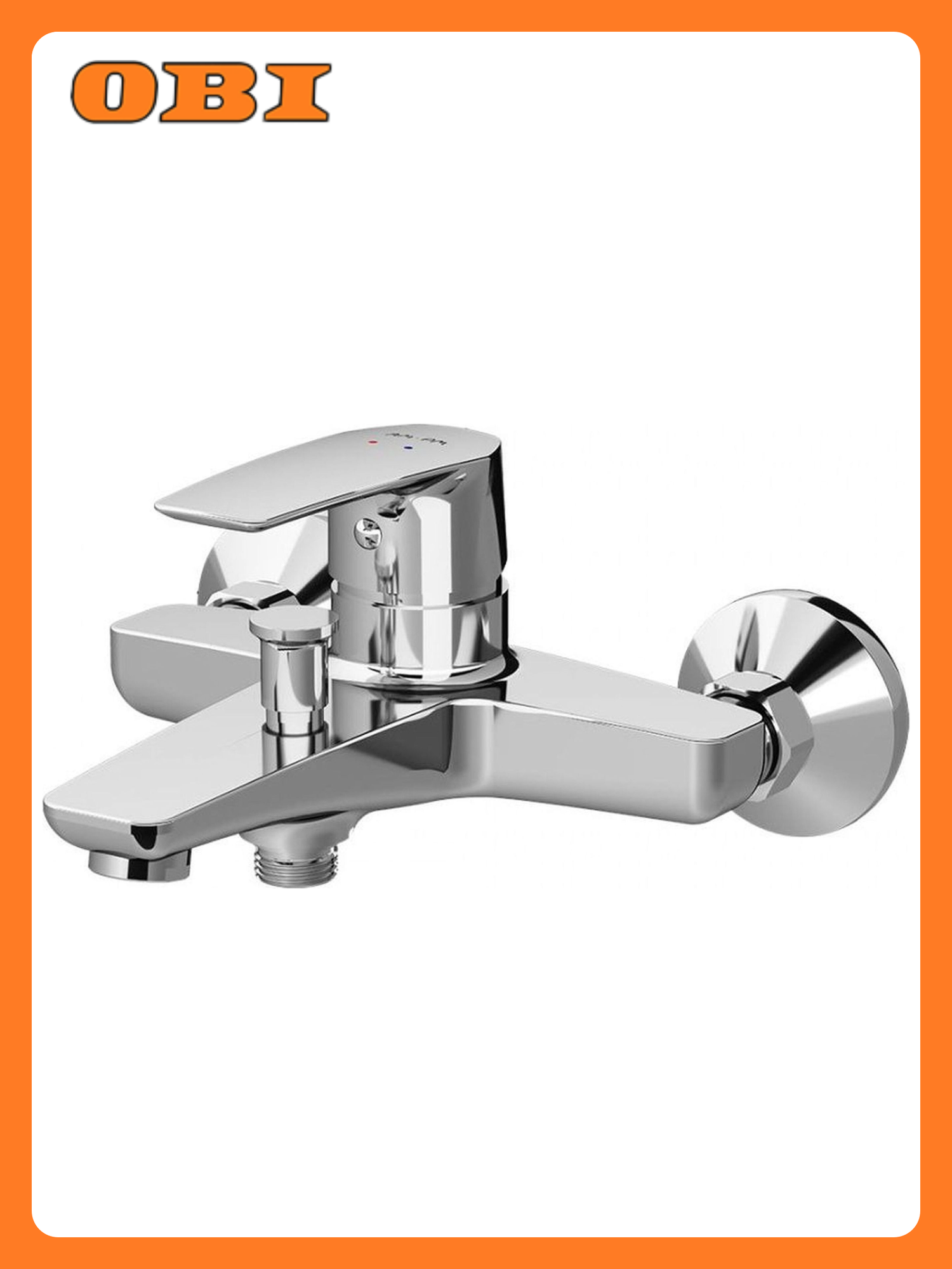 Смеситель для ванны AM.PM Gem F90A10000, хромовое покрытие, настенный монтаж