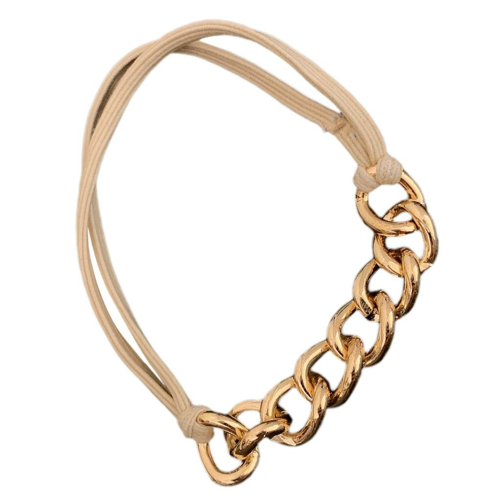 Эластичные металлические резинки для волос, стильный держатель для хвоста, модные аксессуары для волос, украшения для волос для различных причесок и случаев