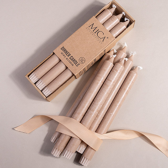 Столовые свечи Ricordo 25 см бежевые, 6 шт, Edelman, 1152655