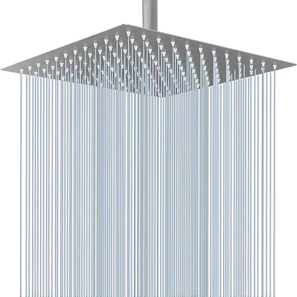 Новинка, 1 шт, 8/10/12 дюймов, насадка для душа с дождевой насадкой из нержавеющей стали, ультратонкий водопад, экономия воды под высоким давлением, аксессуары для ванной комнаты