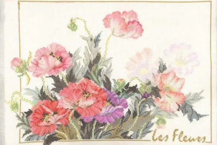 Набор для вышивки крестом Lanarte 33927 Пион 16ct fabric