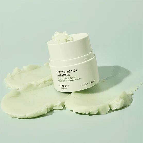 CKD гидрофильный бальзам очищающий щербет для снятия макияжа с экстрактом сливы и кислотами Greenplum АНА ВНА Cleansing Oil Balm 50 мл.