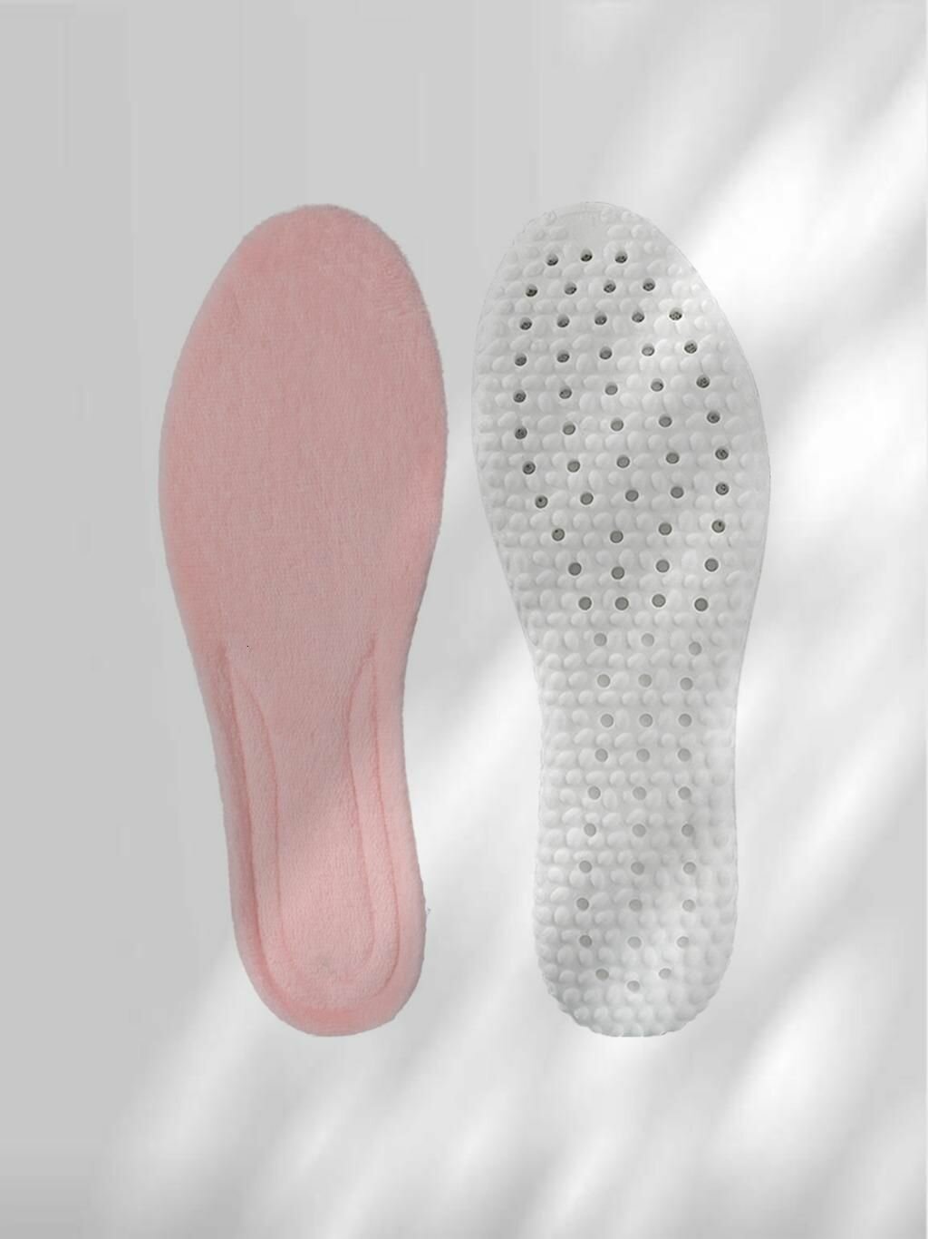 Мягкие стельки для зимней обуви с амортизацией, Розовый - 39 to 40